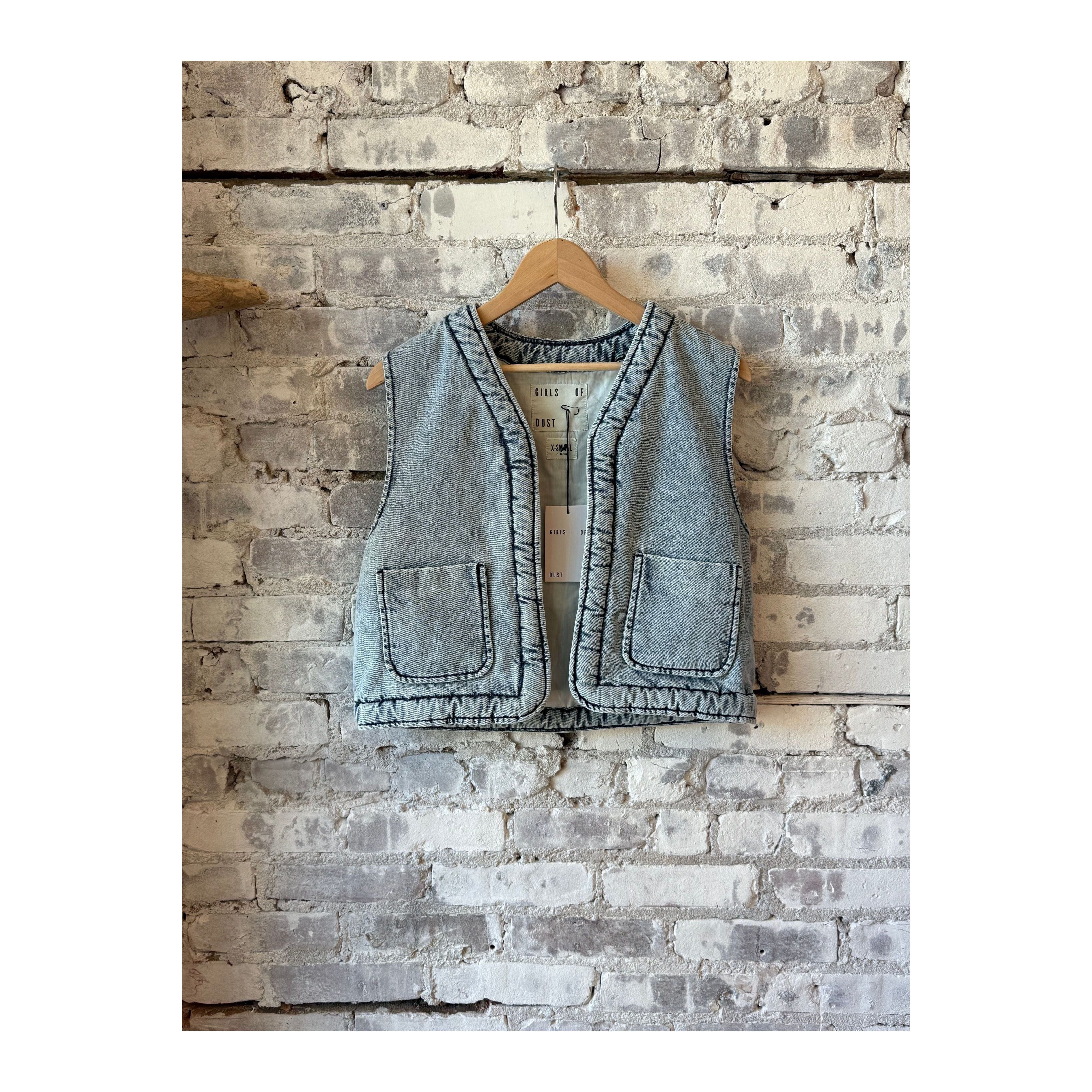 G.O.D Tsuki Salt Lake Denim Vest - Blue – DUNE + SALT
