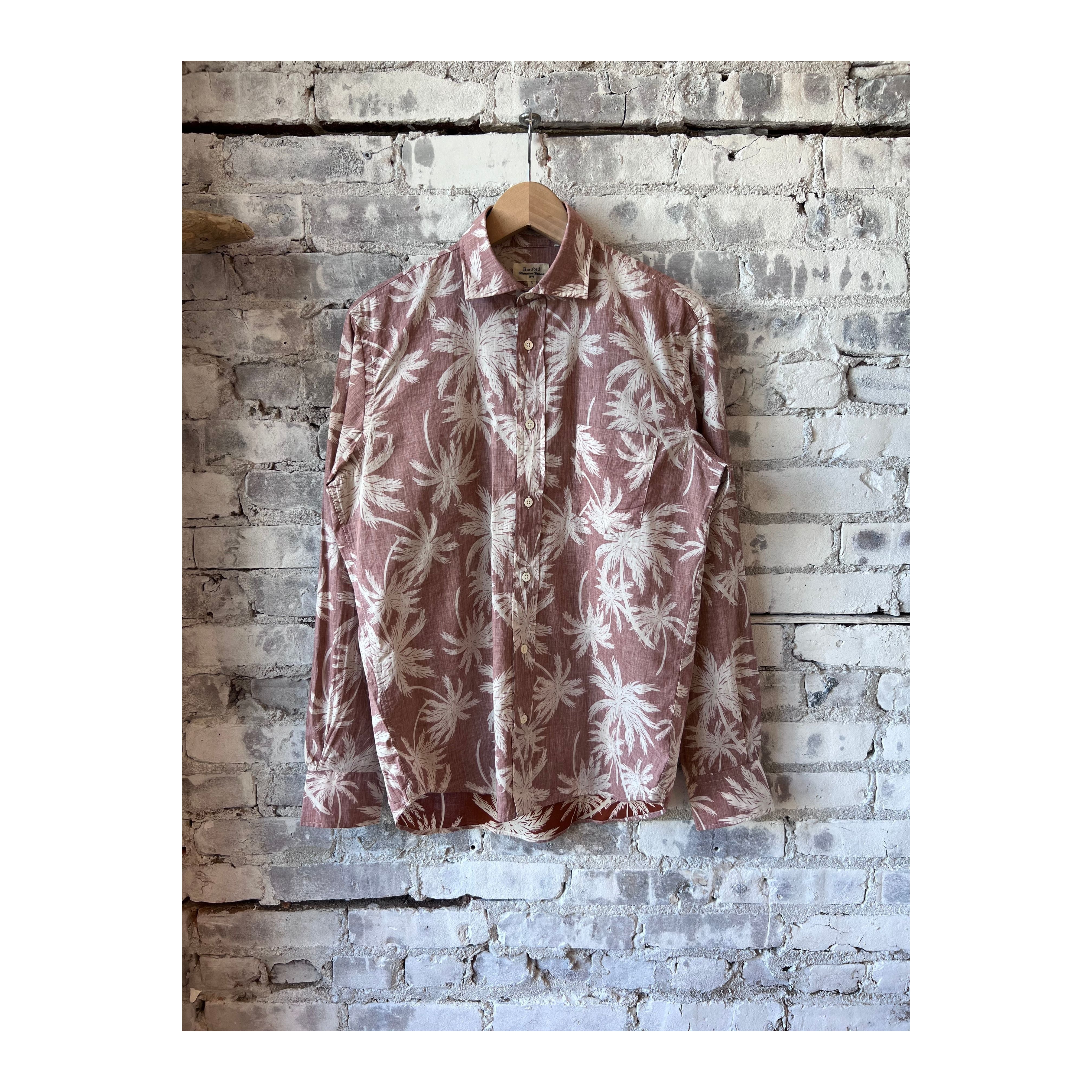 Paul Palm Tree Print Cotton Shirt - Rust – DUNE + SALT